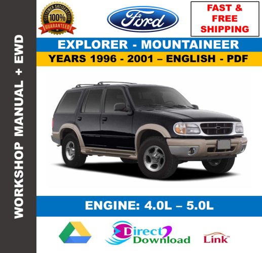 WORKSHOP MANUAL FORD EXPLORER MOUNTAINEER 1996-2001. INCLUDES ...