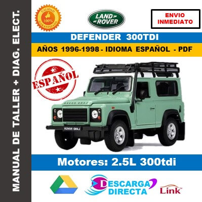 Manual Taller Land Rover Defender 300 Tdi (1996-1998) Español PDF ...