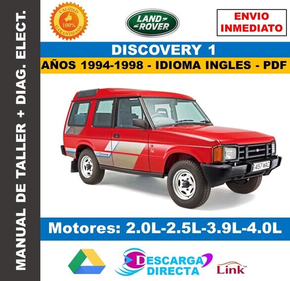 MANUAL DE TALLER LAND ROVER DISCOVERY 1 1994-1998. INCLUYE DIAGRAMAS ...